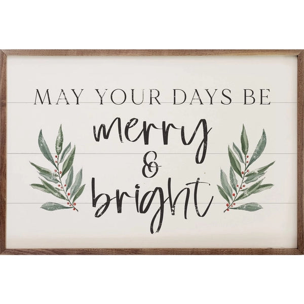 May Your Days Be Merry & Bright | Wall Art - The Vintage Garden
