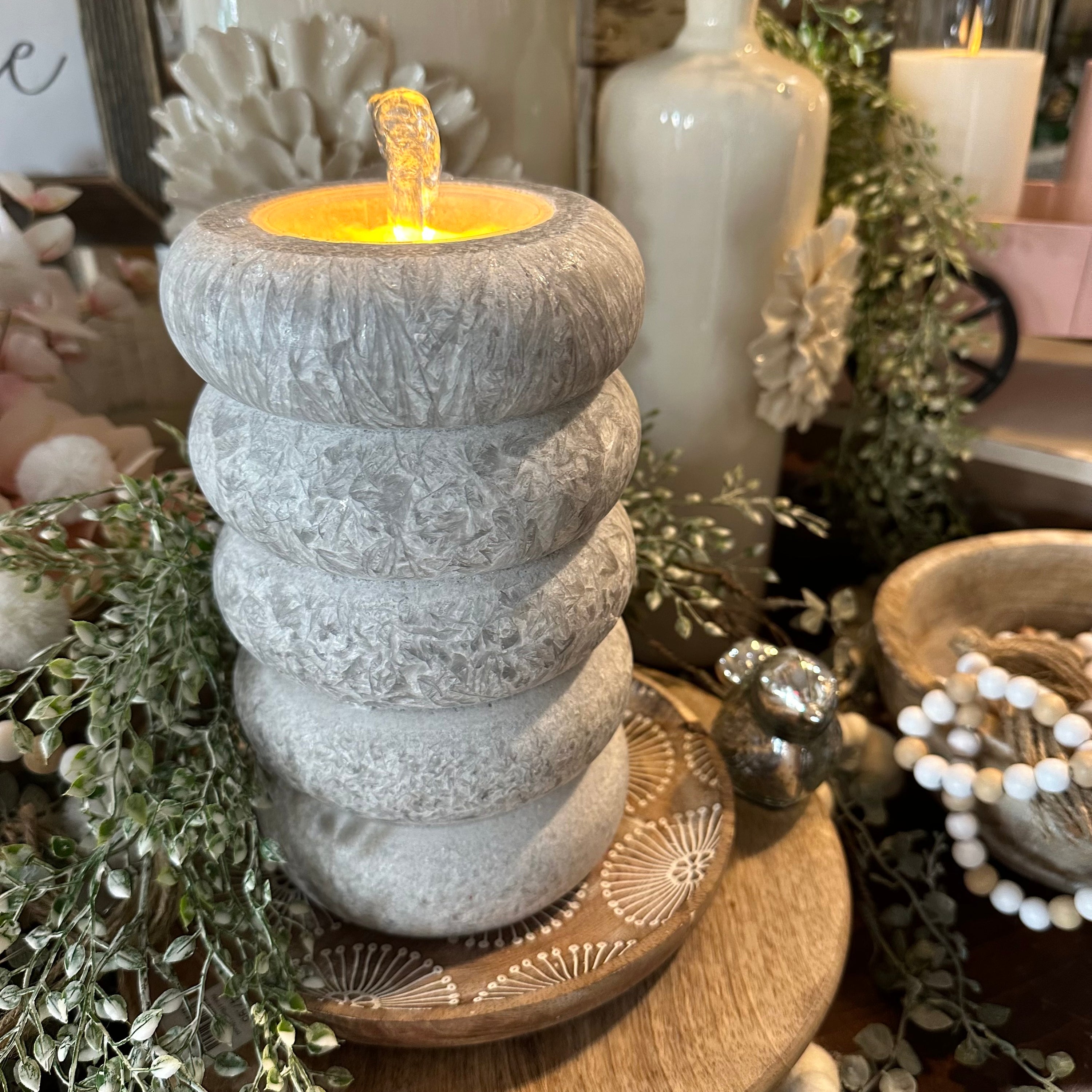 Flameless Candles, Candle Fountains & Light Strands - The Vintage Garden