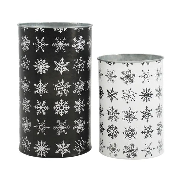 Snowflake Bucket | Metal - The Vintage Garden